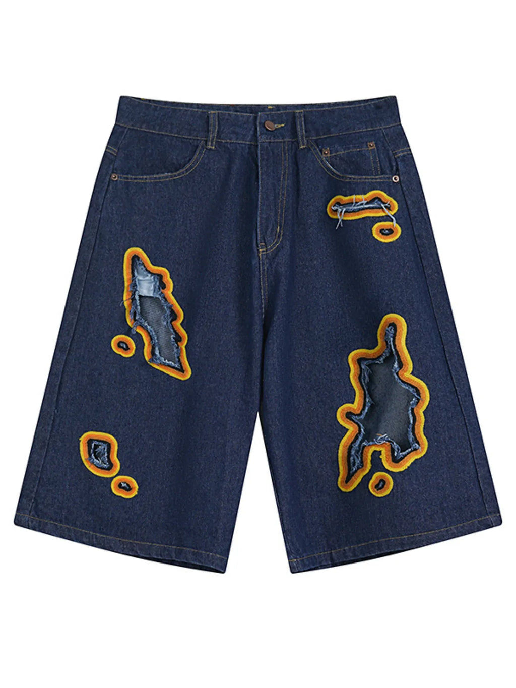 Men's Distressed Loose Fit Denim Shorts – MERCYON5TH